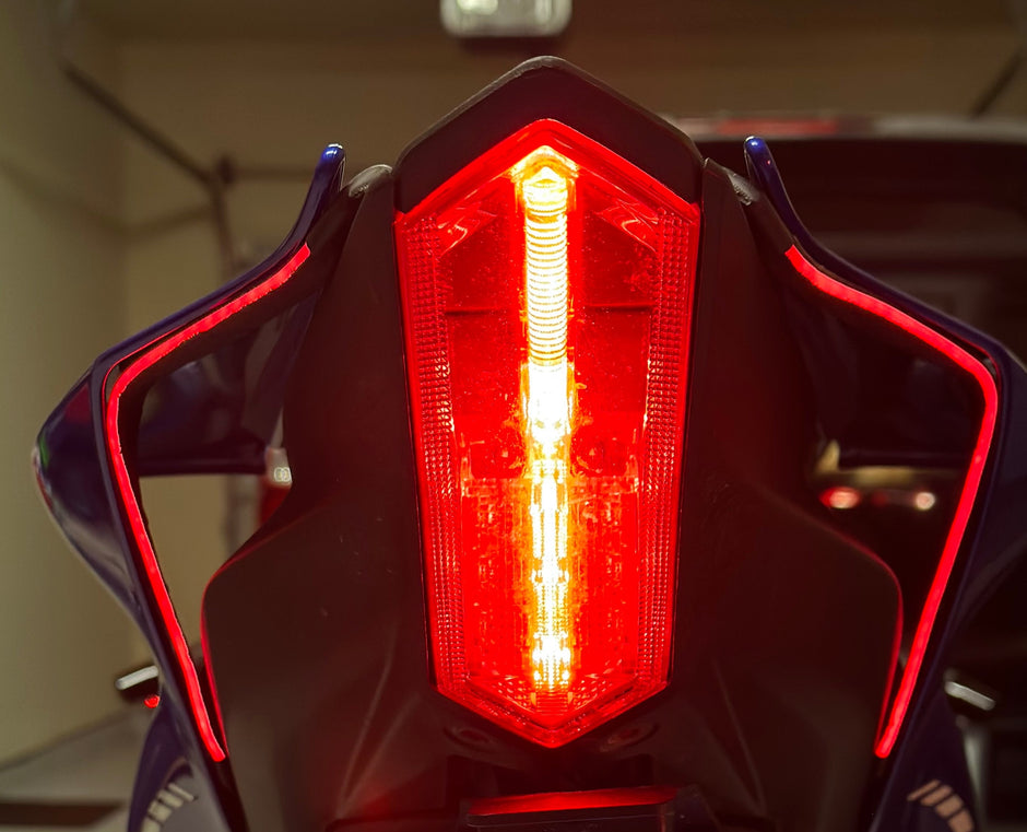 Genesis DRL's for Yamaha R1, R6, R7, R9 Integrated Tail Lights signal. – VF DESIGNS